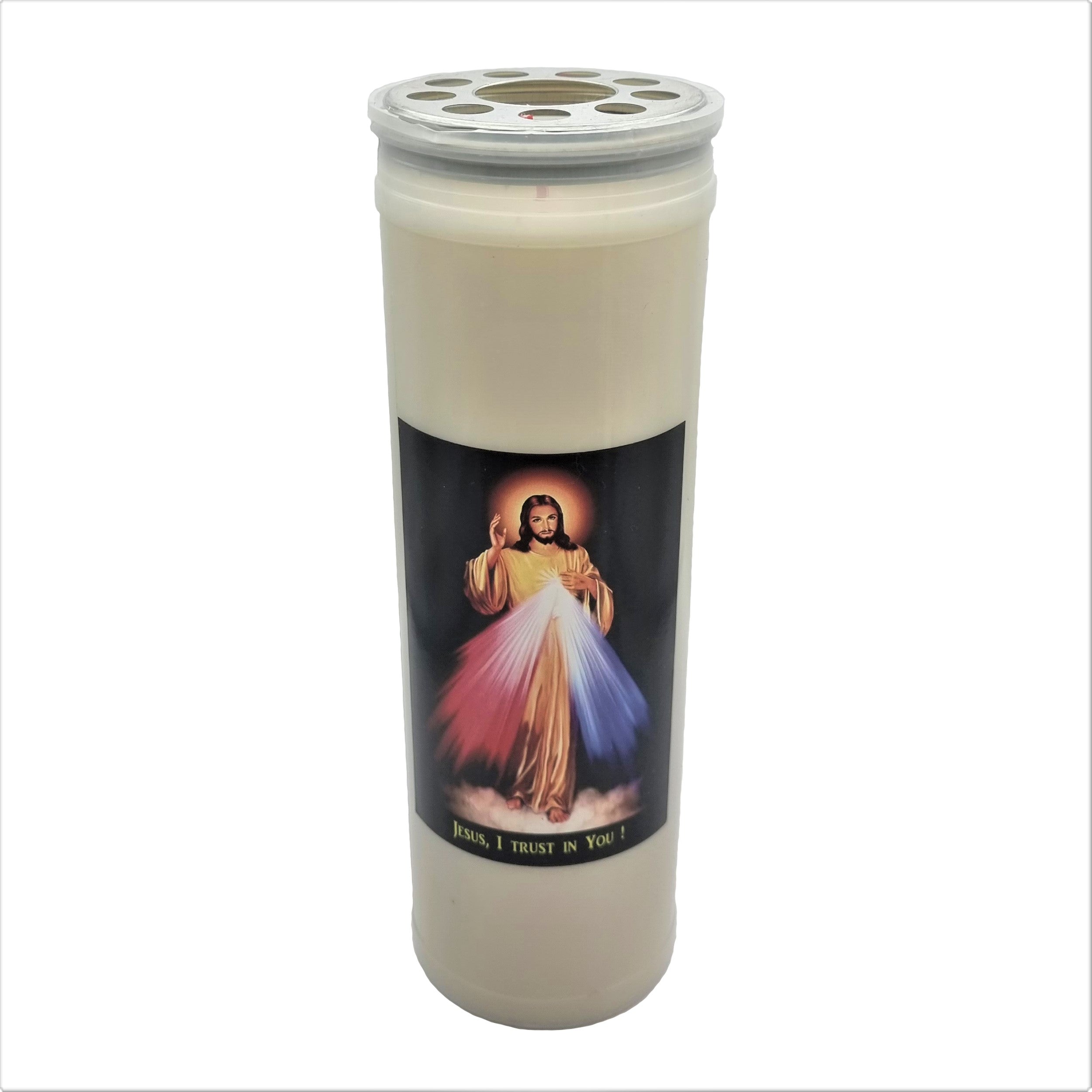 Catholic Wax Candle with Picture (100 Hours) – Assorted Design ...